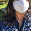 Face Mask | White Face Mask | Beaded Face Mask | Bride Face Mask ...