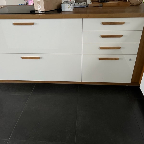 Wooden Hexagonal Handles, Wood Drawer Knobs, Oak Hexagonal Handle ...