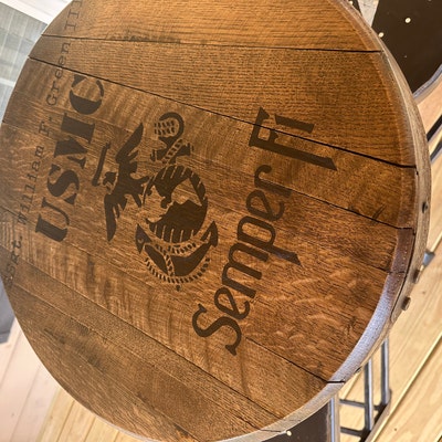 Pub Table 42 Tall Laser Engraved W/ Footrest - Etsy