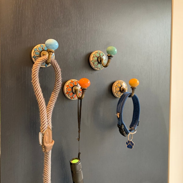 Set of 4 X Mix Luxury Vintage Style Metal Ceramic Coat Hooks by ZIVENNI HOME - Etsy UK