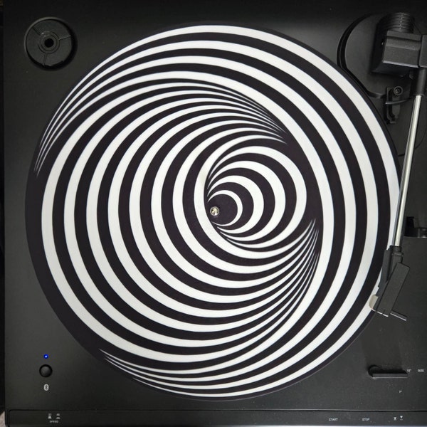 Rotating Vertigo Rings Felt 12" Turntable Mat - Etsy