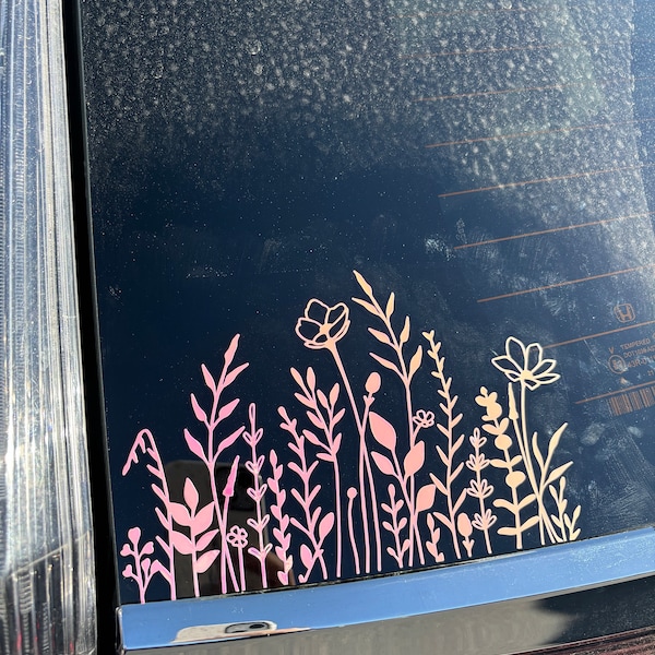 Birth Flower Decal Bundles, Family Decal, Boho Car Decal, Bouquet ...