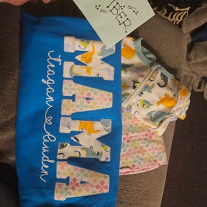 Mama Embroidered Baby Outfit Keepsake Applique Sweatshirt Simple Mama ...