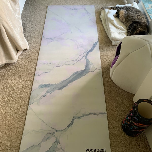 Calacatta Marble Print Yoga Mat / Yoga Zeal Marble Mat ...