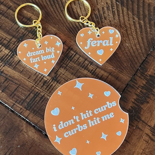 Dream Big, Fart Loud Iridescent Acrylic Keychain - Etsy