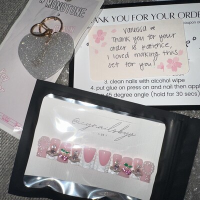 DUCK FLAMIN CHROME / Press on Nails Duck - Etsy