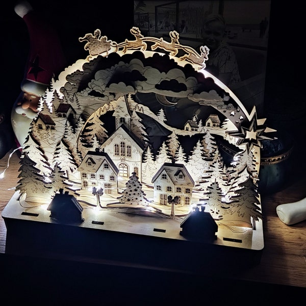 Christmas Arch - Laser Cutting File With Assembly Instruction in Vector ...