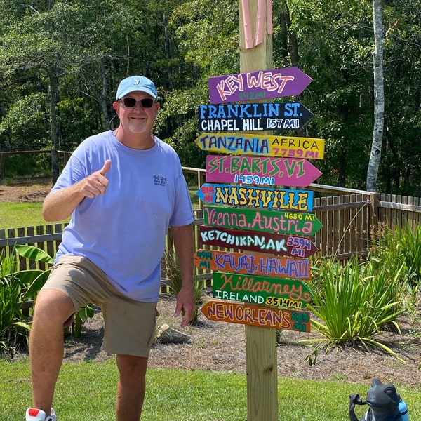 Set of 3 Directional Signs . Beach Signs . Tiki Signs . Custom ...