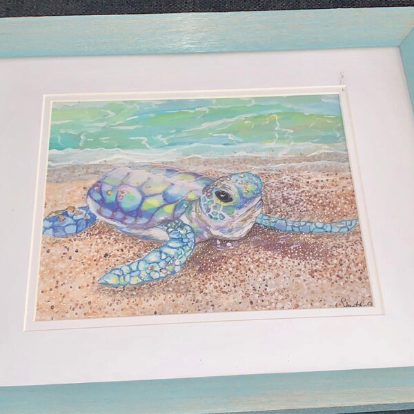 Baby Sea Turtle Wall Art, Sea Turtle Art Prints, Sea Turtle Decor, Sea ...