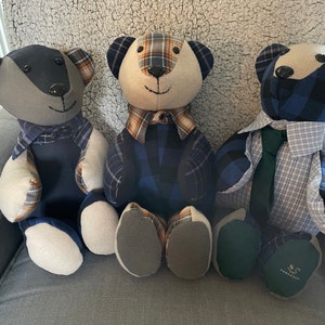 SIMPLE Memory Bear Pattern 18 mamie Bear With VIDEO Tutorial Easy Teddy Bear Pattern Keepsake ...