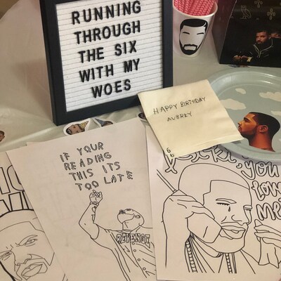 Drake Inspired Coloring Sheets Bundle Instant Digital Download - Etsy