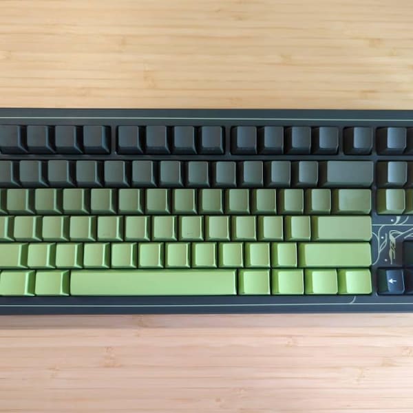 Pink Topographic - Cherry Profile PBT Keycaps, Shine-through Double ...