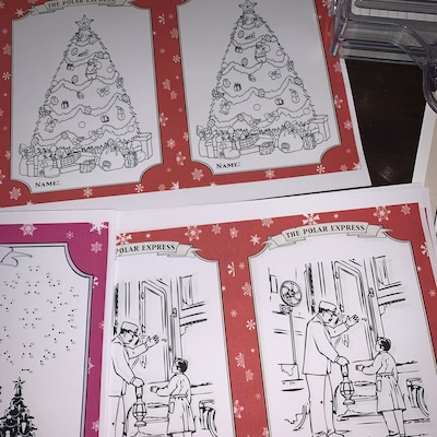 Polar Express Activity Sheets INSTANT DOWNLOAD Printable Red Christmas ...