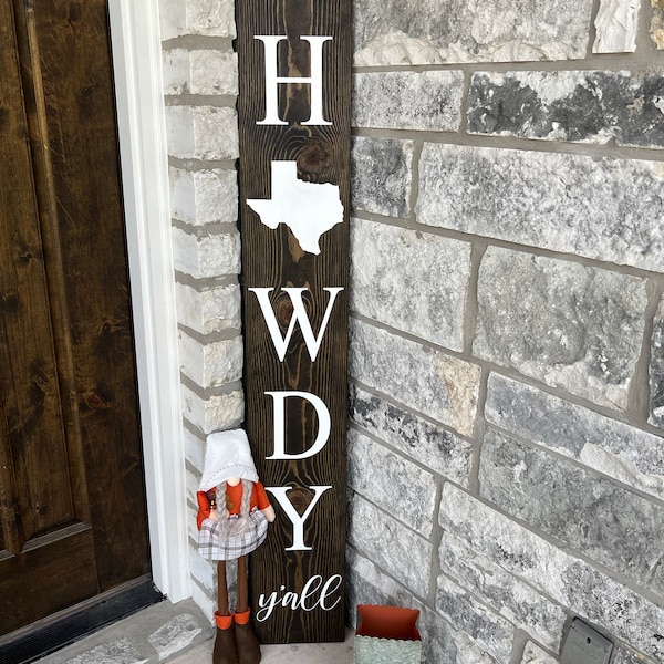 Welcome Porch Sign, Howdy Y’all Texas Wood Porch Sign, Welcome Sign ...