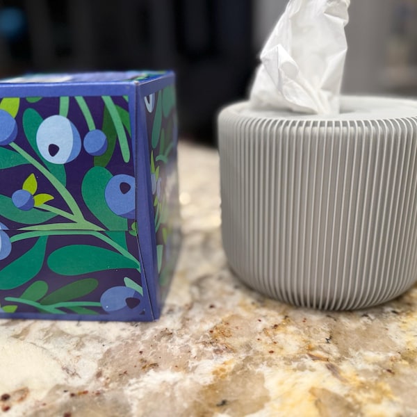 Elegant Modern Cube Tissue Box Cover | 3D Printed Sleeve for Standard ...