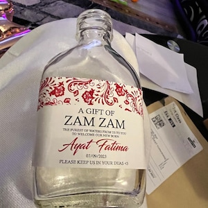Zam Zam Sticker, Zam Zam Water, Zam Zam Water Bottle Sticker, Favour ...