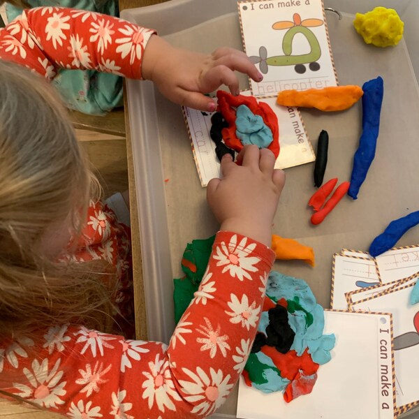 Play Doh Mats Transport Visual Cards, Printable Play Dough Toddler ...