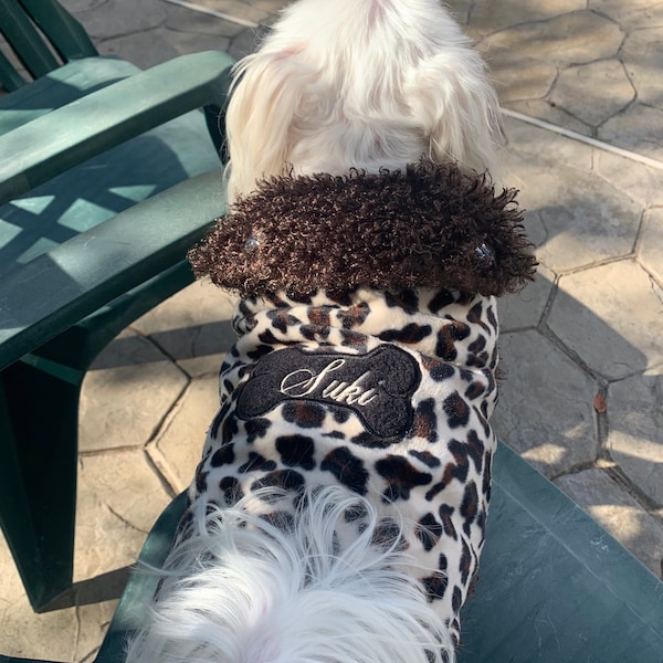 Handmade Luxurious Personalized Bone Fur Coat for Dogs With Tailoring ...