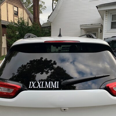 Custom Roman Numeral Date Vinyl Decal Sticker Car Truck Laptop - Etsy