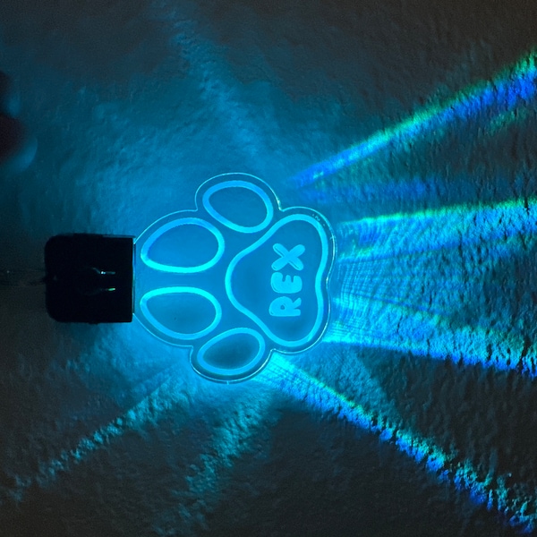 Human Pup Necklace Light up Dog Tag Color Changing Stocking Stuffer LED ...