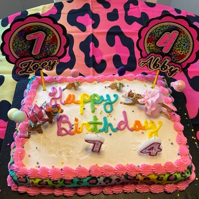 Rainbow Cheetah Cake Topper, Custom Cheetah Cake Topper, Rainbow Animal ...