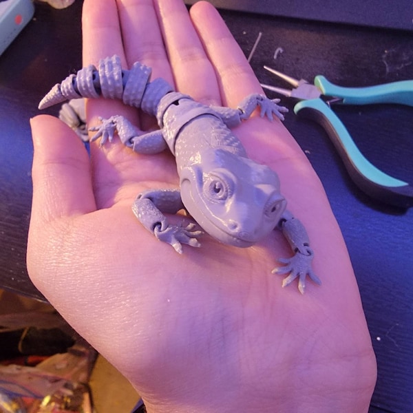 Leopard Gecko Digital .STL File for 3d Printing, Articulated Fidget ...