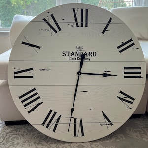 Large Wall Clock Kit With Raised Numbers Pallet Clock DIY Spool Clock ...