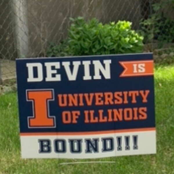 Personalized College Yard Sign, College Bound Sign, Custom University ...
