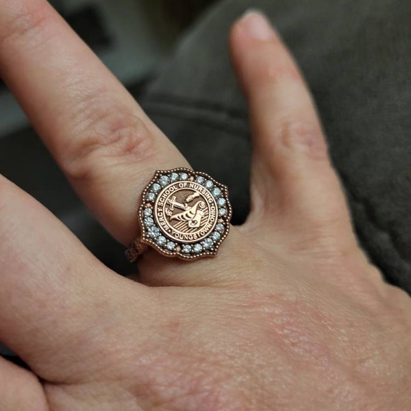 Personalized Sterling Silver Class Ring, Graduation Gift - Etsy