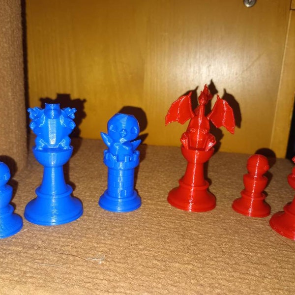 Complete Pokemon Chess Set, Full 32 Piece + 4 Bonus Pieces - CUSTOM ...