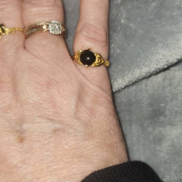 14K Gold Mood Ring, Dainty Ring for Women, Feeling Stone Ring, Colorful ...