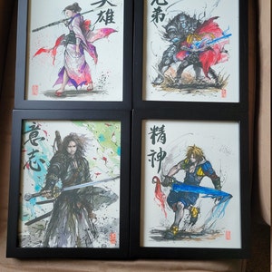 PRINT Samurai Under Sakura cherry Blossoms Tree 8x10 | Etsy