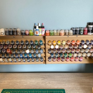 Wall Mounted Hobby Paint Storage Rack Horizontal - Etsy