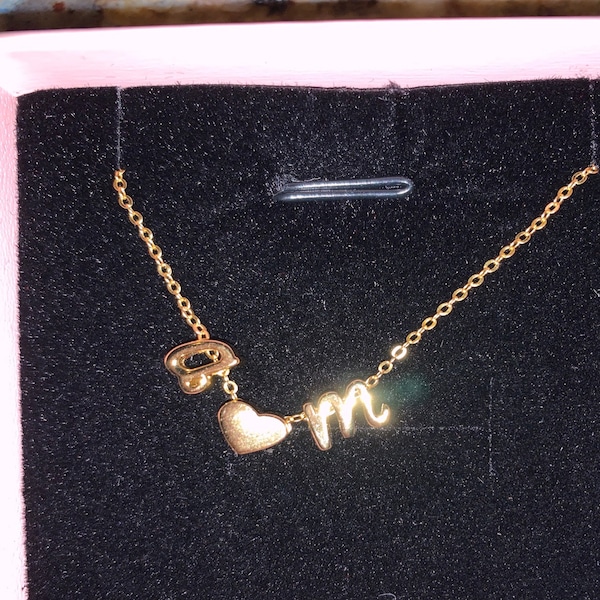 Cursive Necklace, Custom Cursive Necklace, Letter Necklace, Name ...