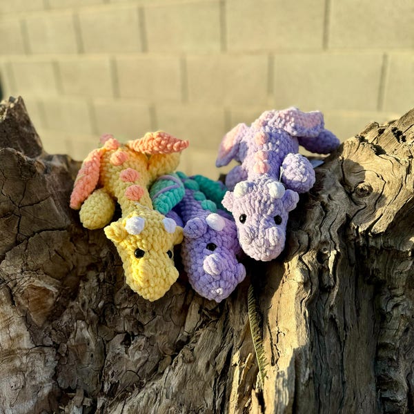 Crochet Dragon Pattern NO SEW, Download Amigurumi PDF Stuffed Animal ...