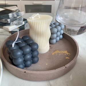 Large Round Concrete Tray Catch All Tray Concrete Tray Entryway Table ...