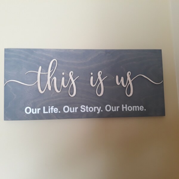 This is Us Sign Custom Wood Sign Rustic Home Decor Our First Home Our ...