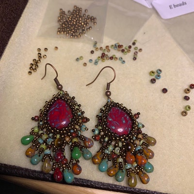 Bead Embroidery Bracelet Tutorial, Colorful Bead Embroidered Cuff ...