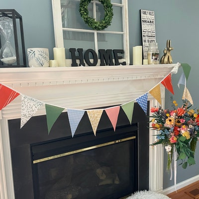 60ft of Handcrafted Fabric Bunting Rustic Wedding Decor, Eco Friendly ...