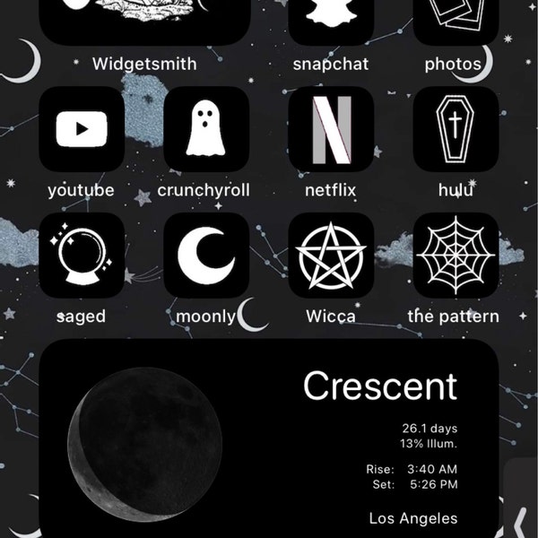 Spooky Icon Pack | IOS14 Homescreen | Pink and Black | 35 iPhone Icons ...