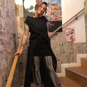 Black Puffer Jacket, Oversized Jacket, Deconstructed Clothing ...