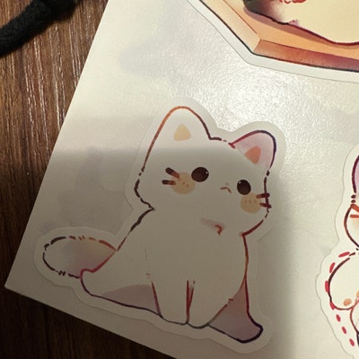 Sitting Kitty Vinyl Sticker/ Laptop Stickers/ Cute Stickers - Etsy