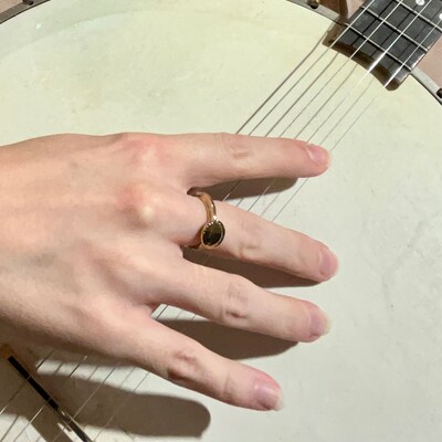 Small Banjo Ring, Sterling Silver, 24K Gold, Rose Gold Finishes, Banjo ...