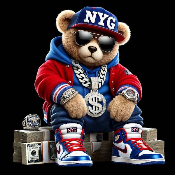 Sports Swag Bear Hip Hop Teddy Bear PNG Clipart Football Shirt Football ...