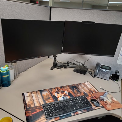 Puffy Whiskers Desk Mat, Mouse Pad, Aesthetic Desk Mat, Cute Workspace ...