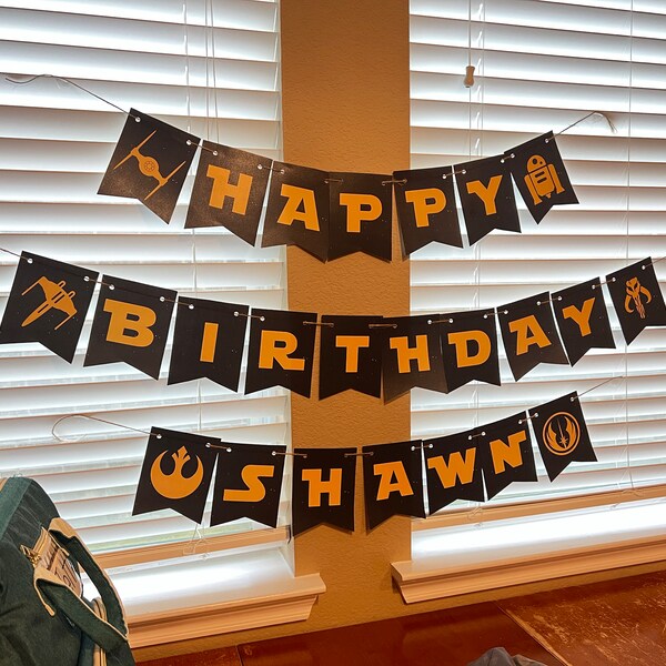 Printable STAR WARS BANNER Alphabet Flags for Star Wars Days Birthdays ...