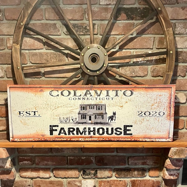 Farmhouse Sign | Farmhouse Wall Decor | Last Name Sign Custom Canvas ...