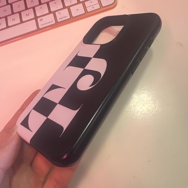 Personalized Initials Case for iPhone 16 15 14 13 12 11 Pro Max Plus ...