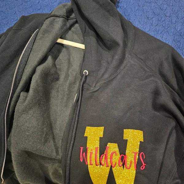 Custom School Spirit Pullover - Glitter & Embroidered Spirit Wear ...
