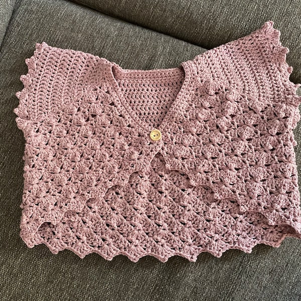 Crochet PATTERN - Like a Cloud Shrug - Cardigan (sizes Baby up to 6 ...